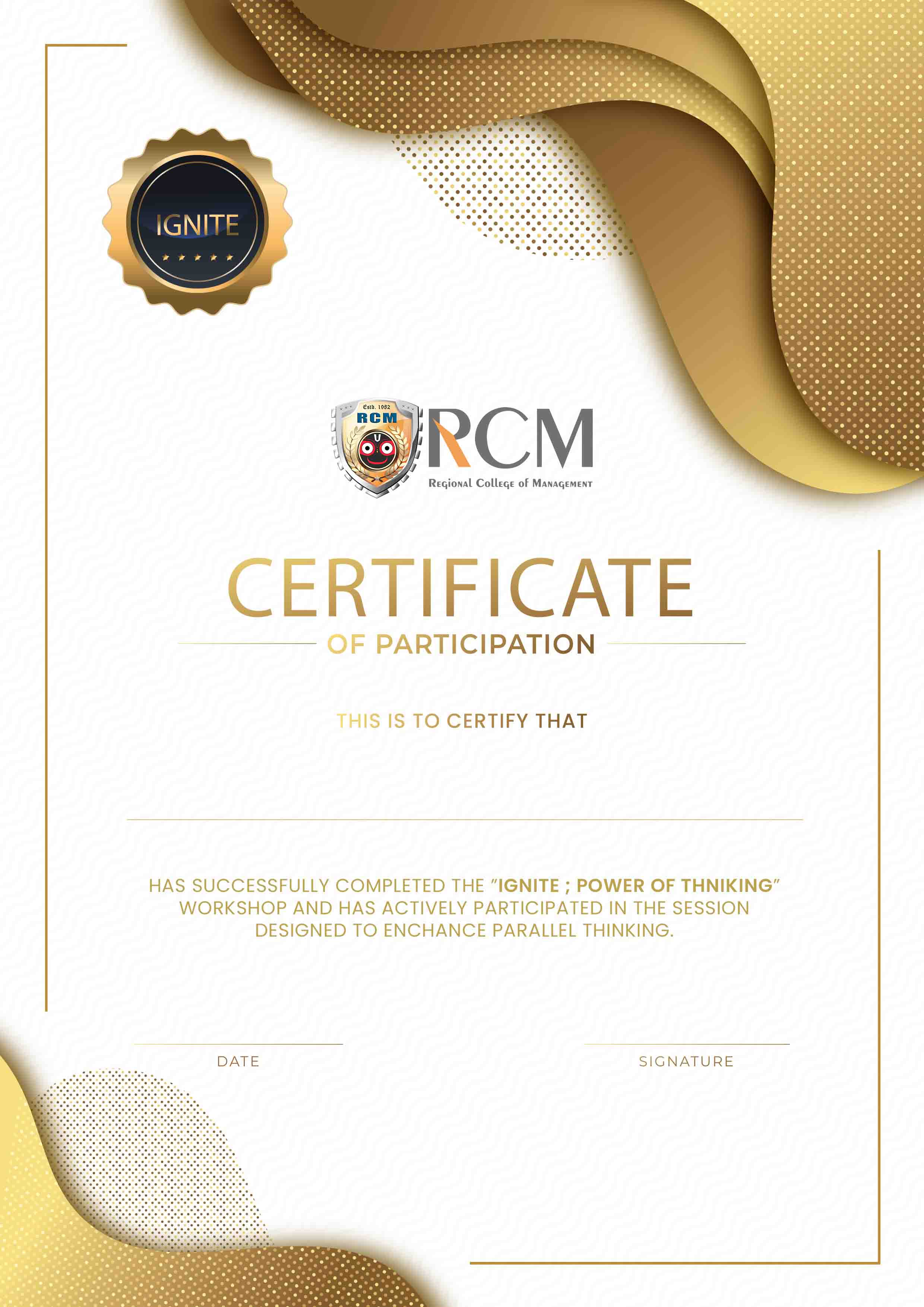 Ignite the power of thinking - Regional College Of Management