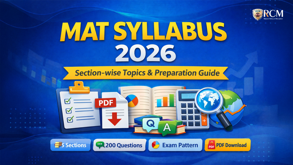 MAT Syllabus 2026 PDF | Section-wise Topics,& Exam Pattern