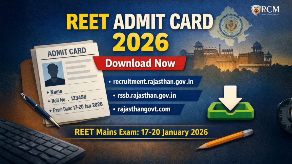 REET Admit Card 2026 Download Now Available Online - Regional College ...